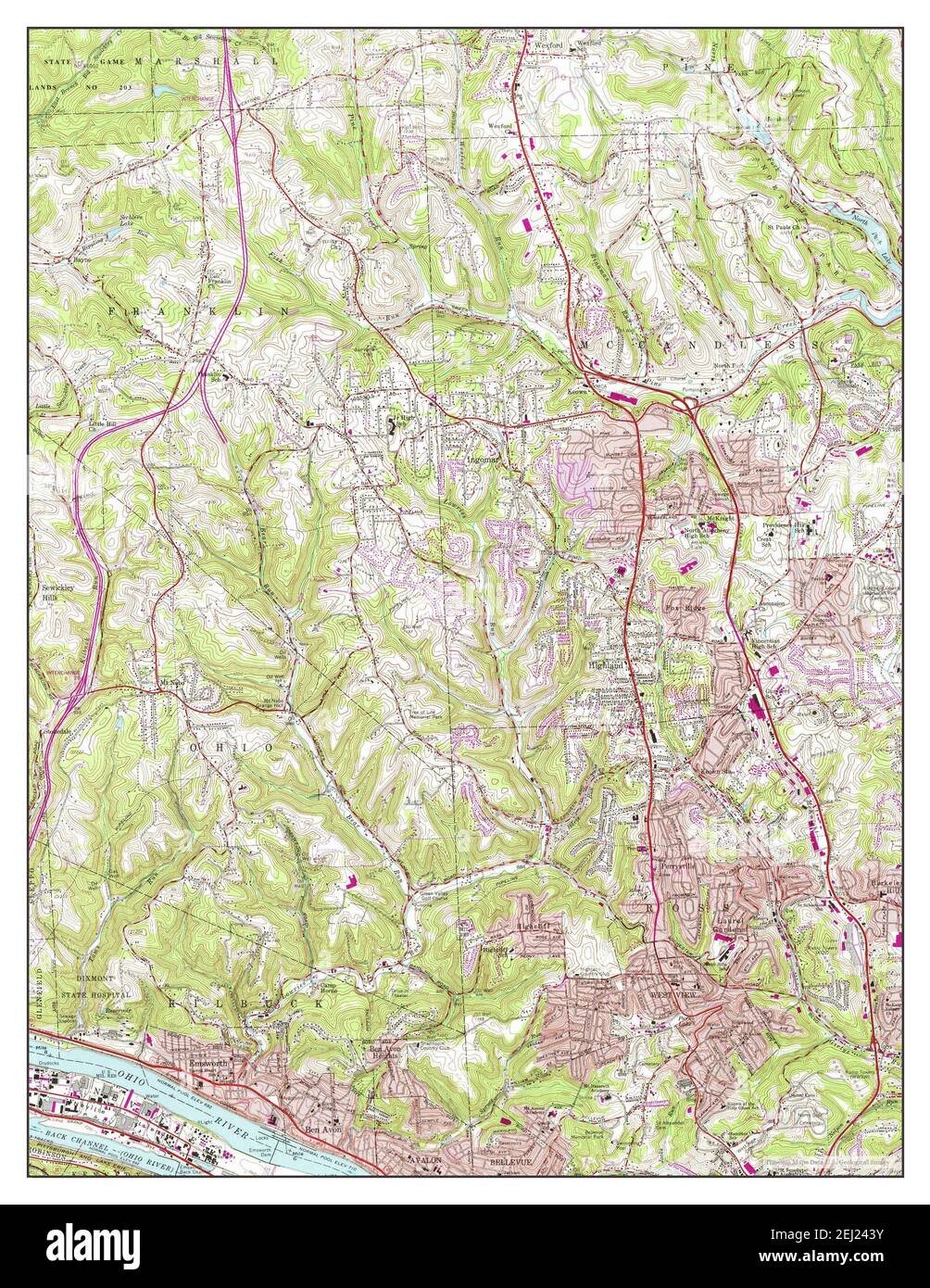 Emsworth, Pennsylvania, map 1960, 1:24000, United States of America by ...