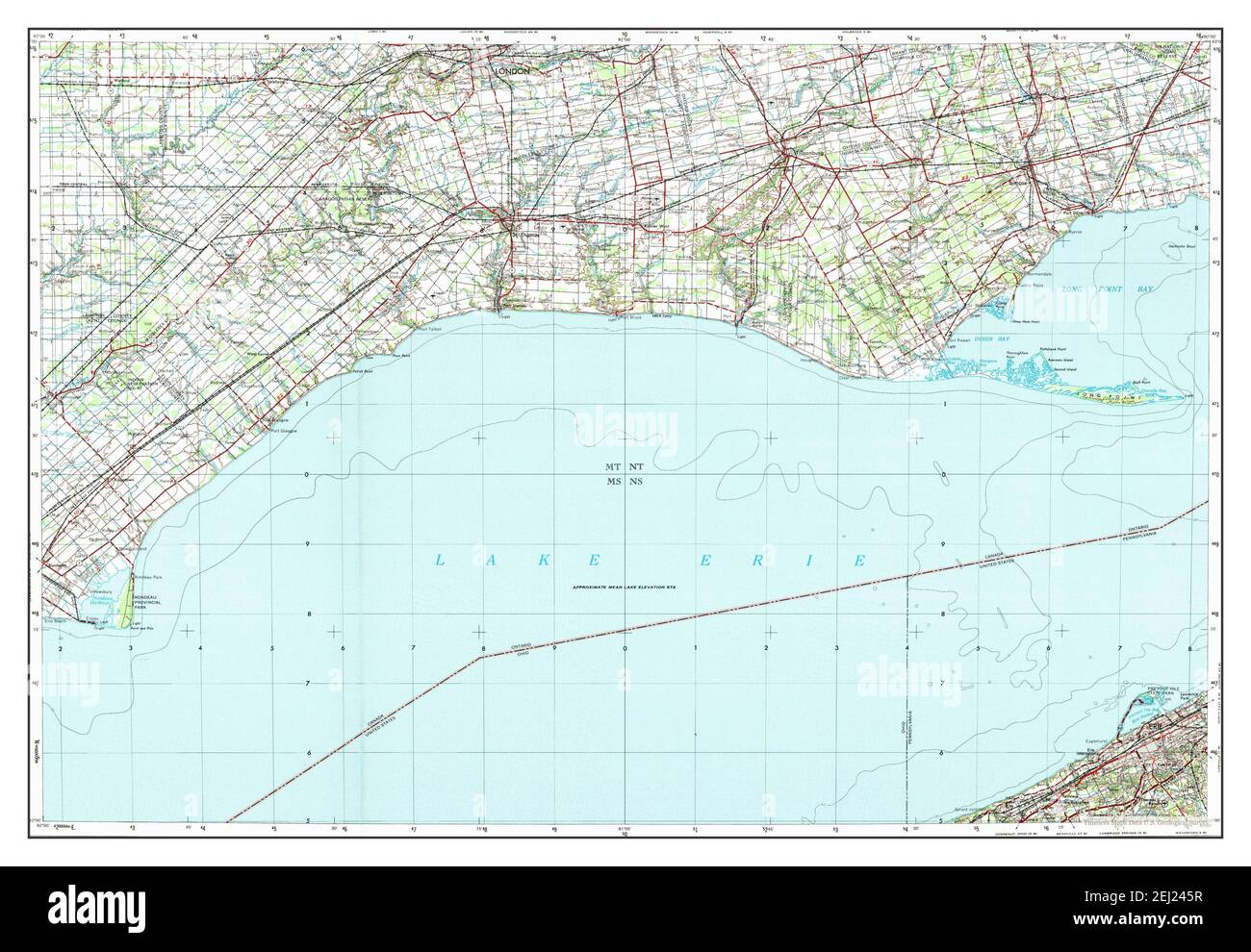 Old map of erie Cut Out Stock Images & Pictures - Alamy