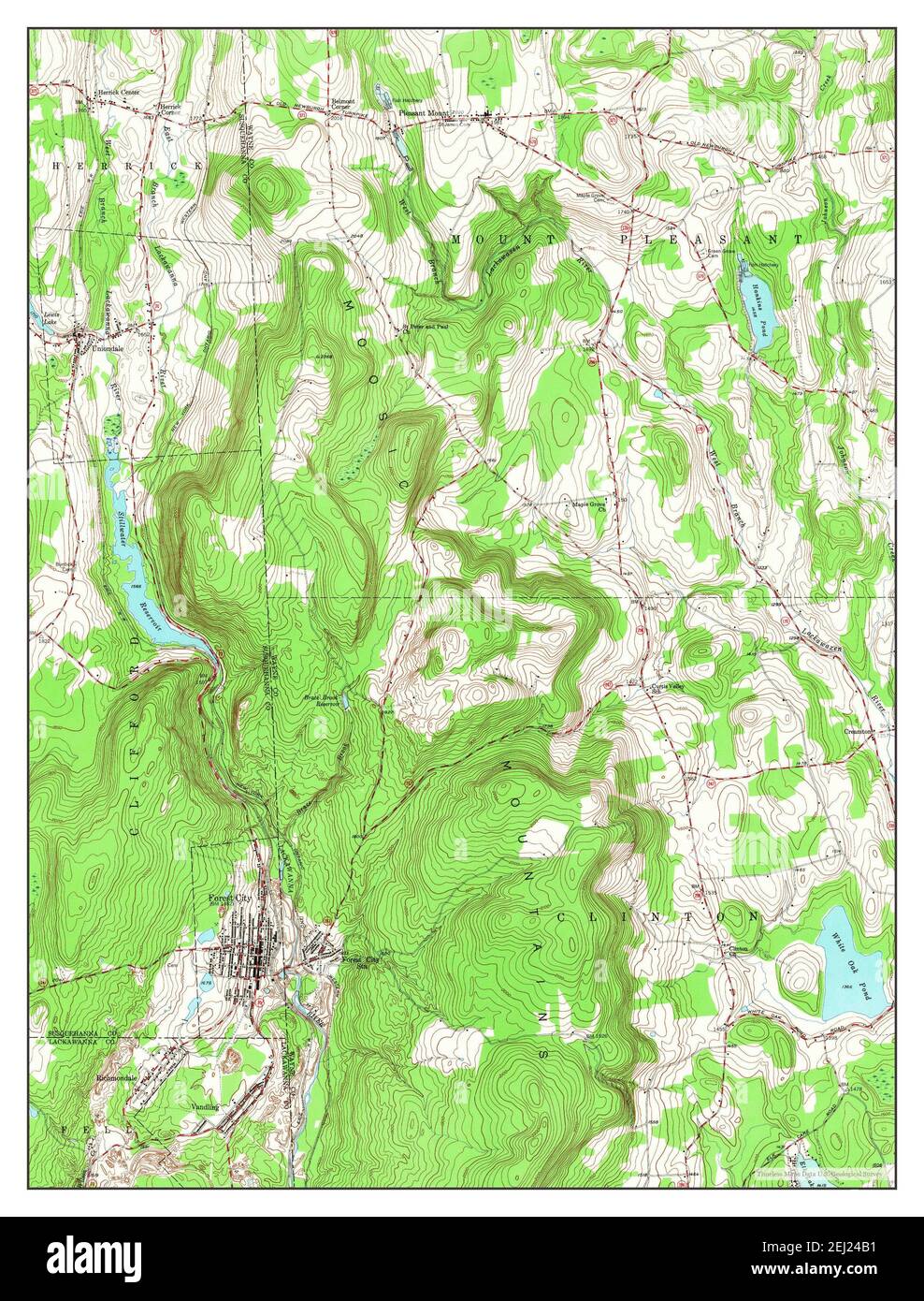 Forest city pennsylvania map hi-res stock photography and images - Alamy