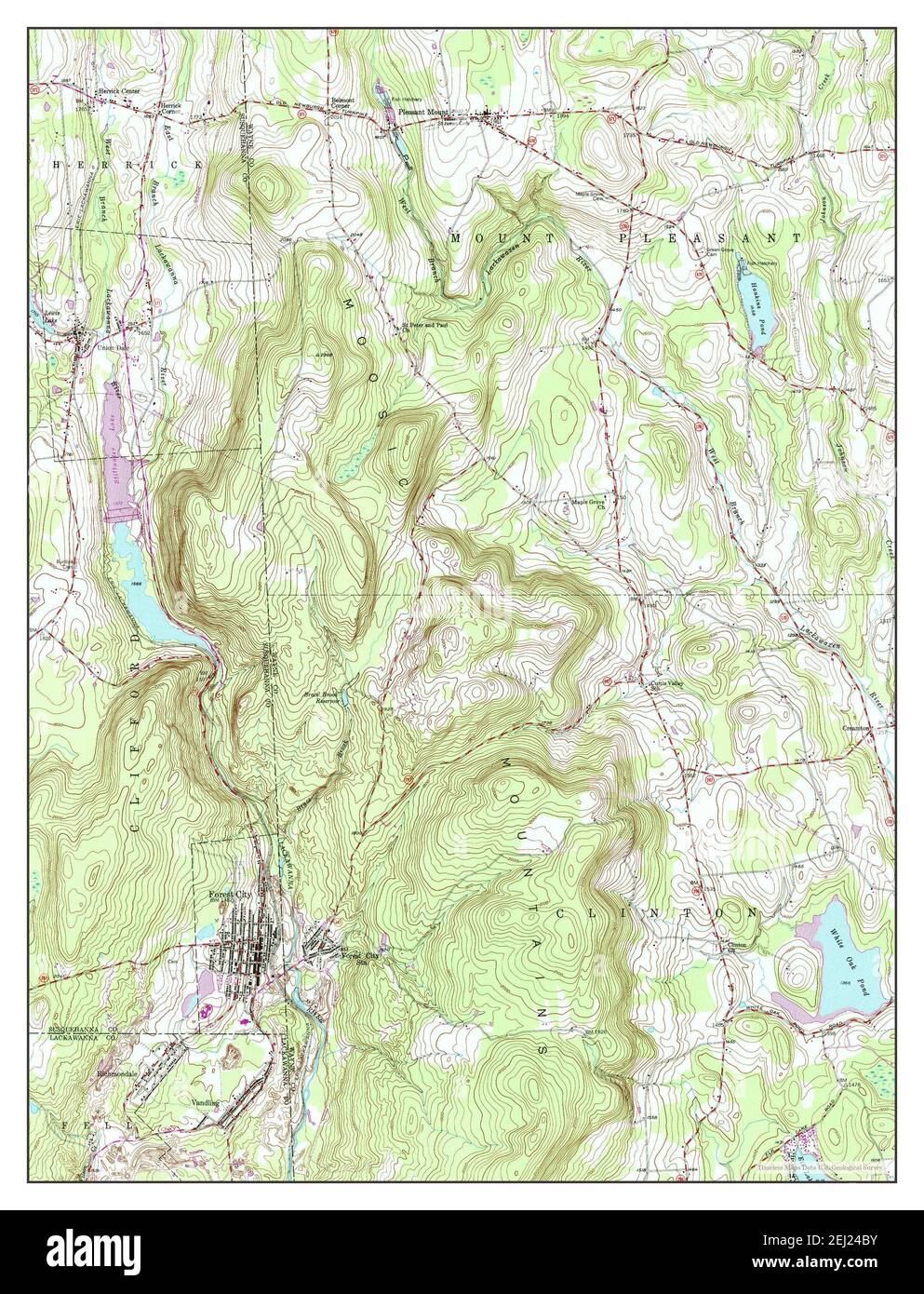 Forest City, Pennsylvania, map 1946, 1:24000, United States of America ...