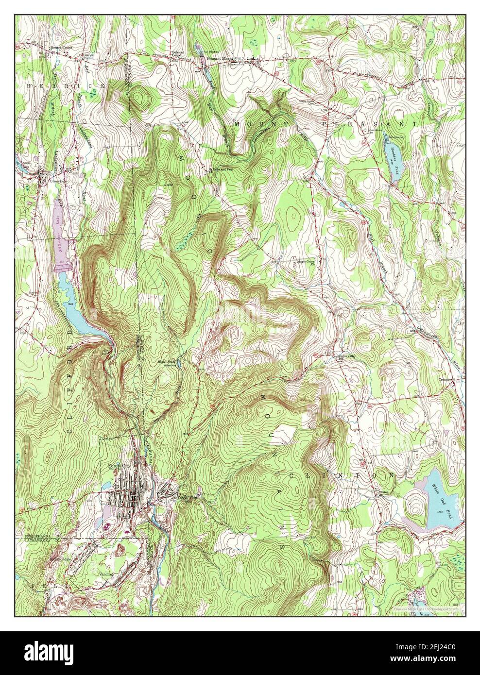 Forest city pennsylvania map hi-res stock photography and images - Alamy