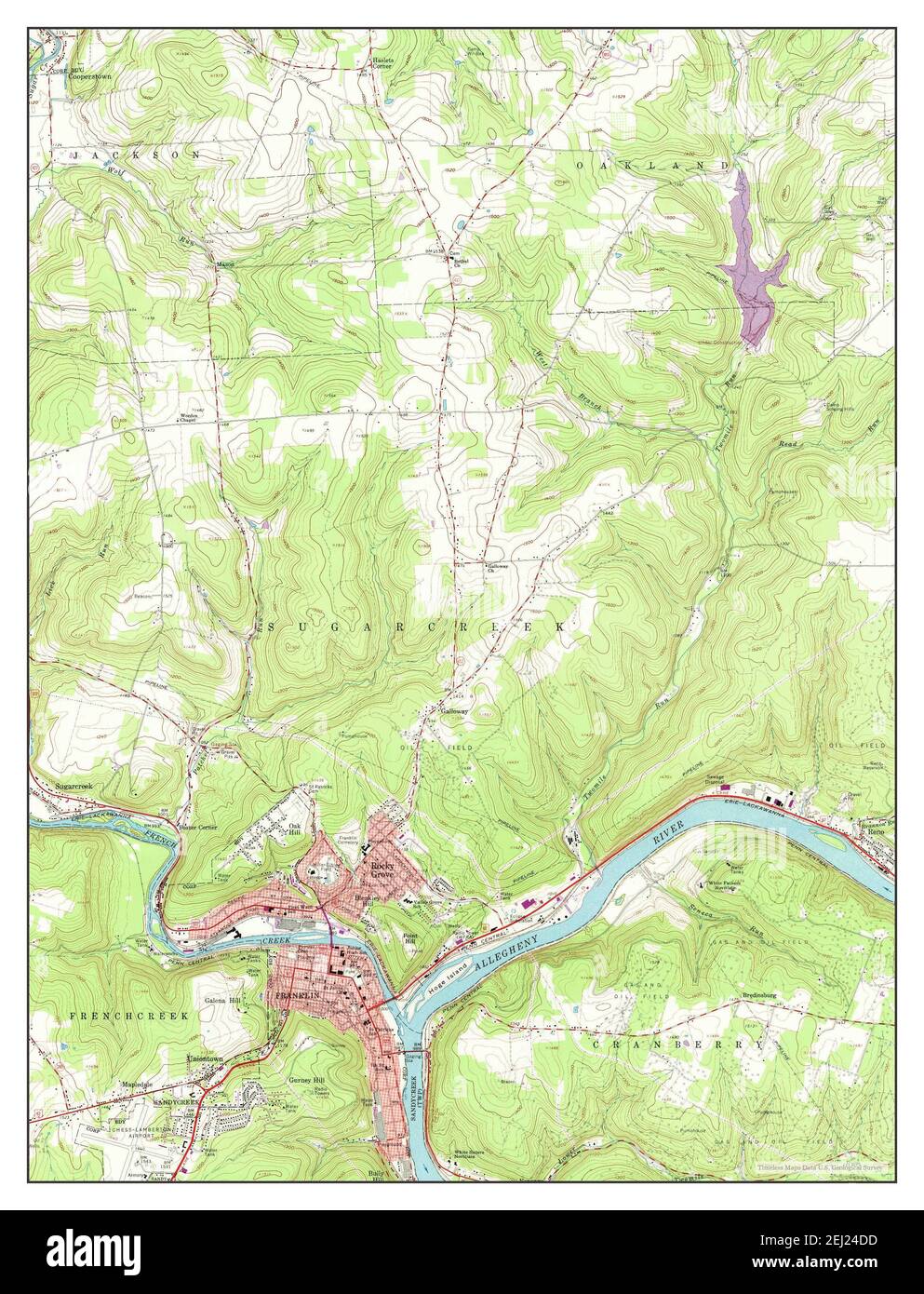 Franklin, Pennsylvania, map 1963, 1:24000, United States of America by ...