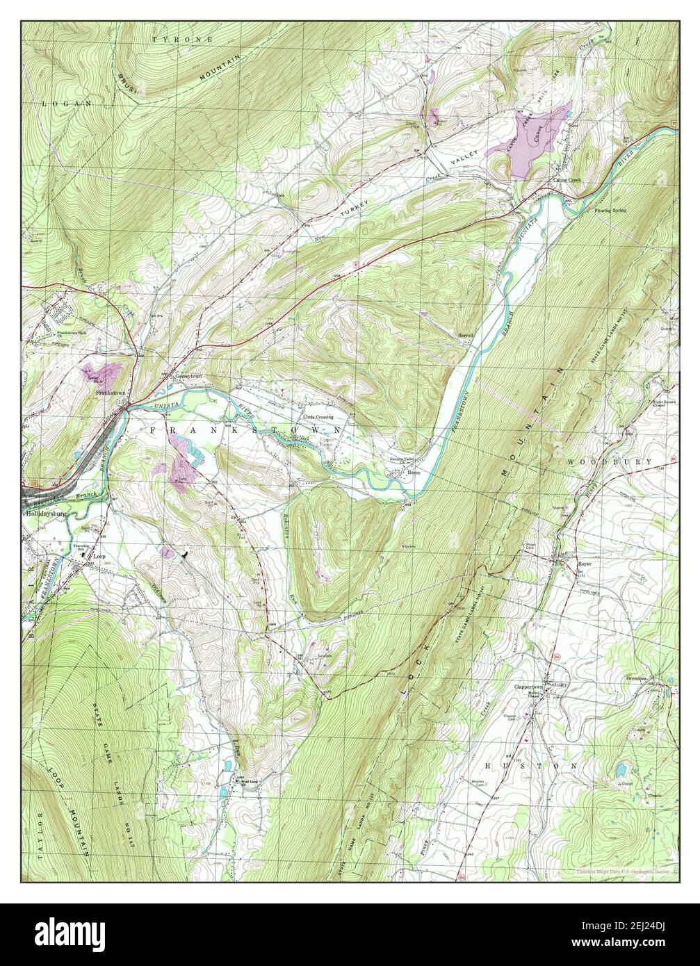 Frankstown, Pennsylvania, map 1994, 1:24000, United States of America ...
