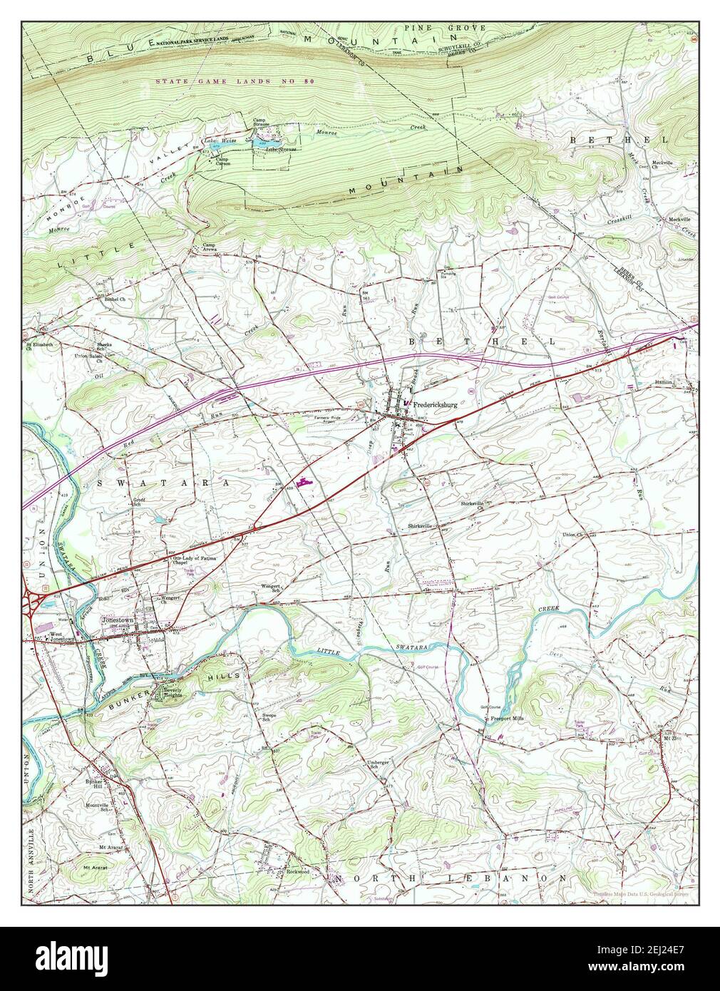 Fredericksburg county map hi-res stock photography and images - Alamy