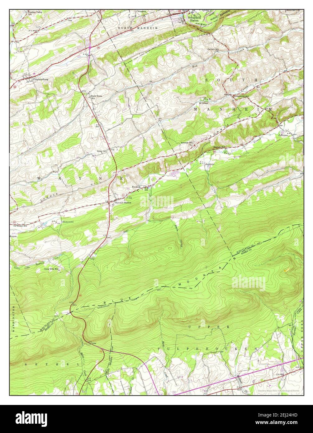 Friedensburg, Pennsylvania, map 1945, 1:24000, United States of America ...