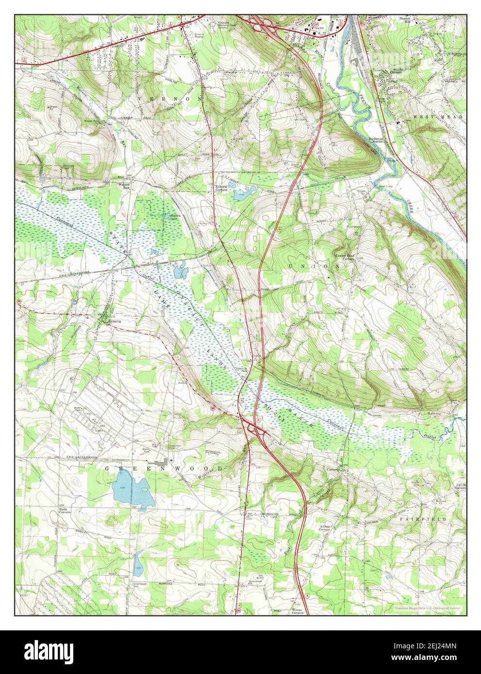 Geneva, Pennsylvania, map 1968, 1:24000, United States of America by ...