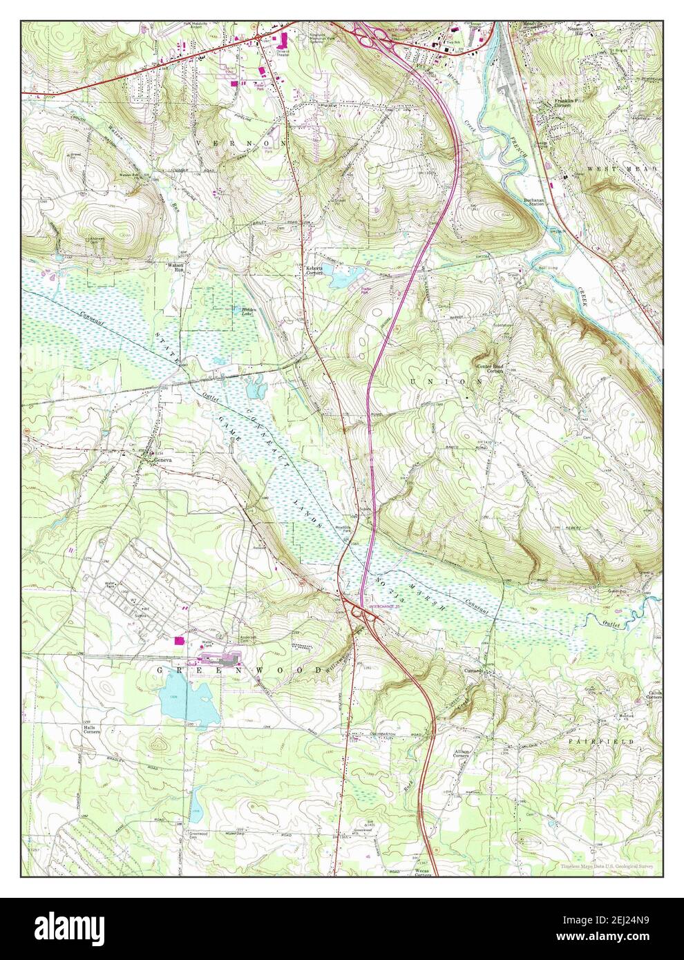 Geneva, Pennsylvania, map 1968, 1:24000, United States of America by ...