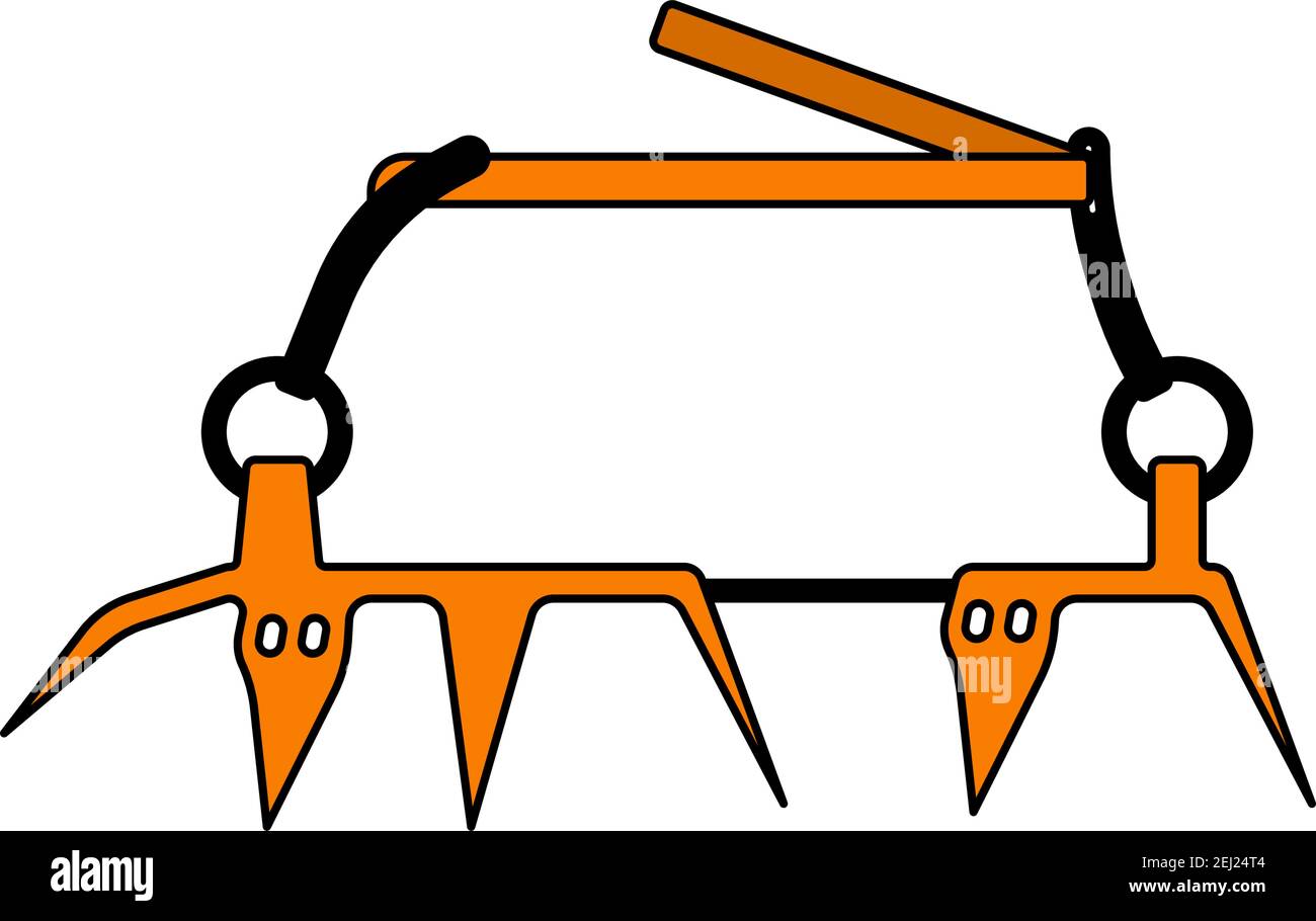 Alpinist Crampon Icon. Editable Outline With Color Fill Design. Vector ...