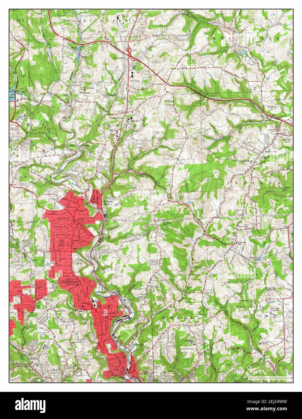 Glenshaw, Pennsylvania, map 1960, 1:24000, United States of America by ...