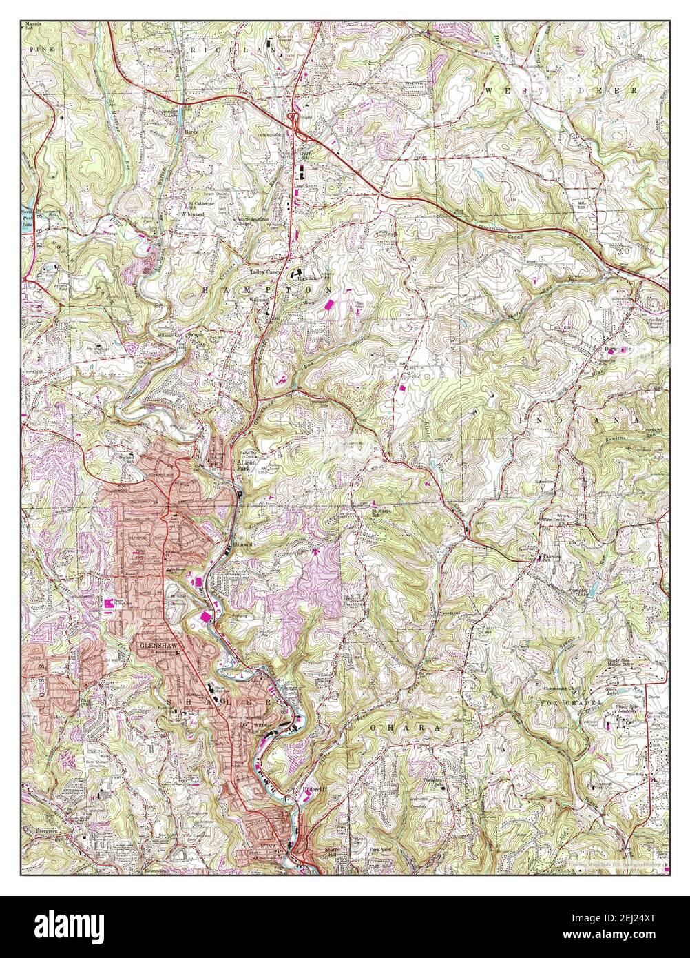 Glenshaw, Pennsylvania, map 1960, 1:24000, United States of America by ...