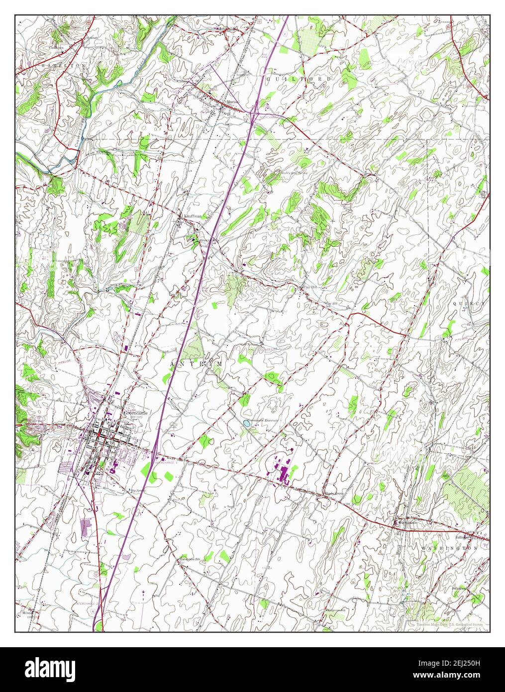 Map of greencastle Cut Out Stock Images & Pictures - Alamy