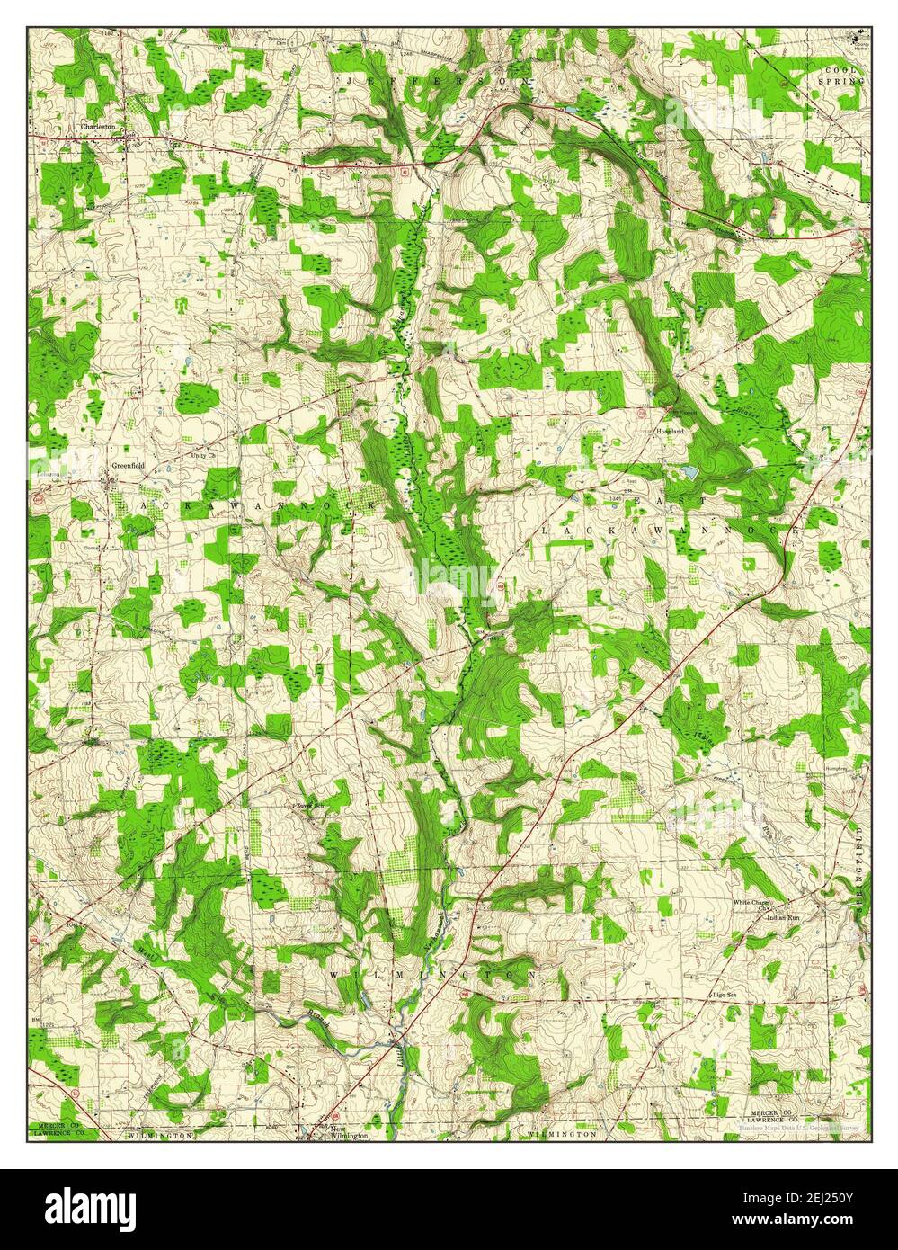 Greenfield, Pennsylvania, map 1958, 1:24000, United States of America ...