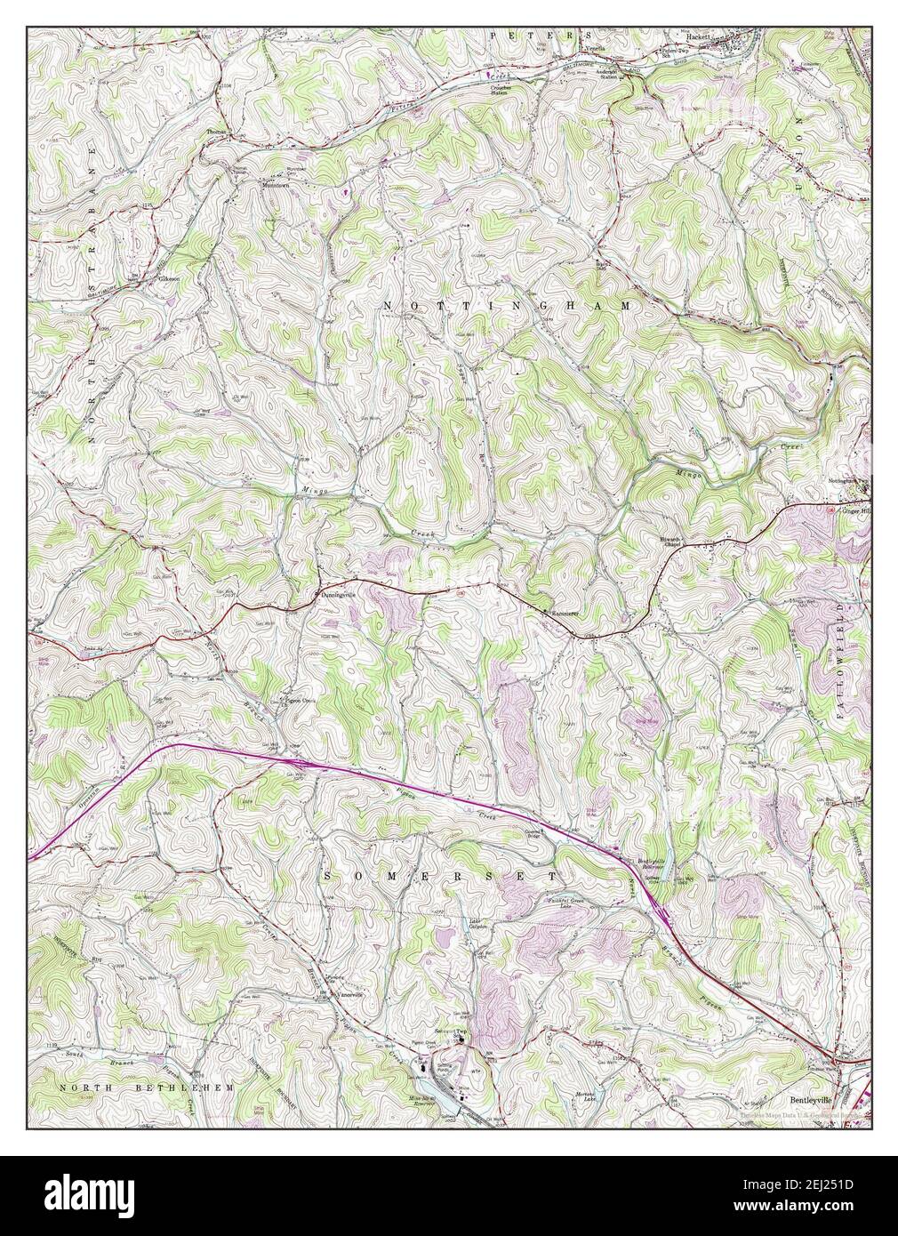 Hackett, Pennsylvania, map 1953, 1:24000, United States of America by ...