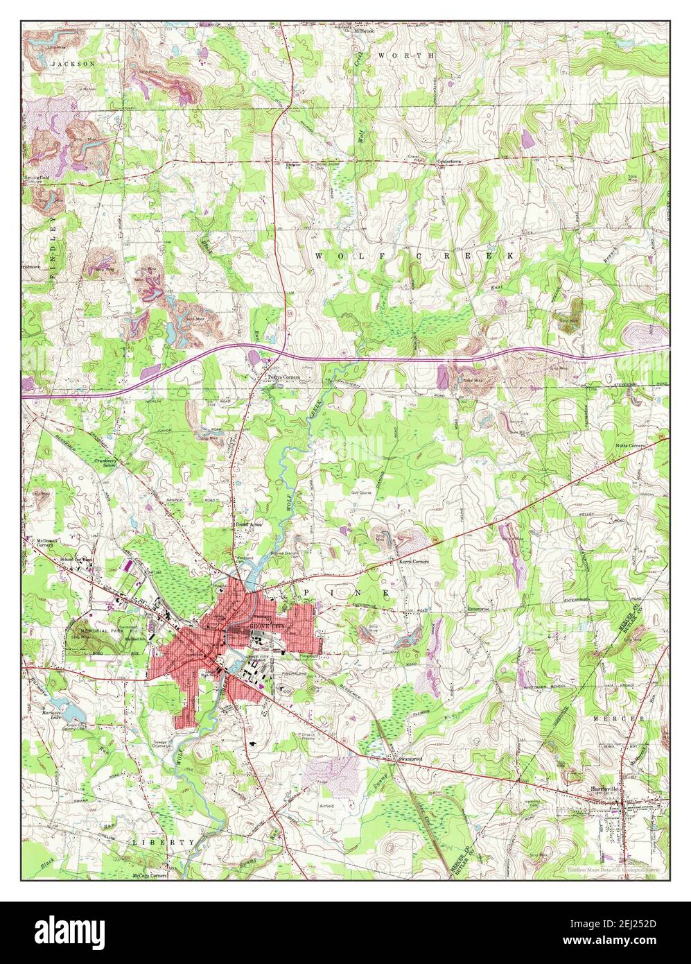 Grove city pennsylvania map Cut Out Stock Images & Pictures - Alamy