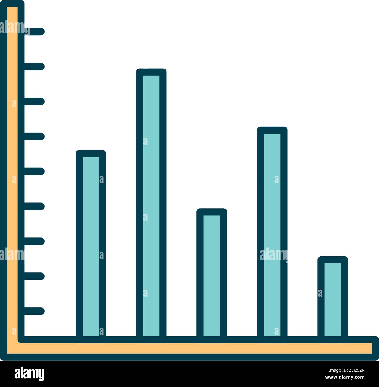 statistics with three blue bars Stock Vector Image & Art - Alamy