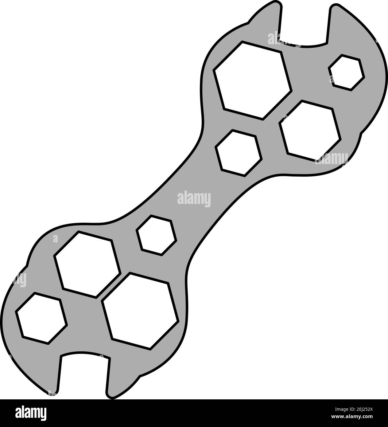 Bike Spanner Icon. Editable Outline With Color Fill Design. Vector ...