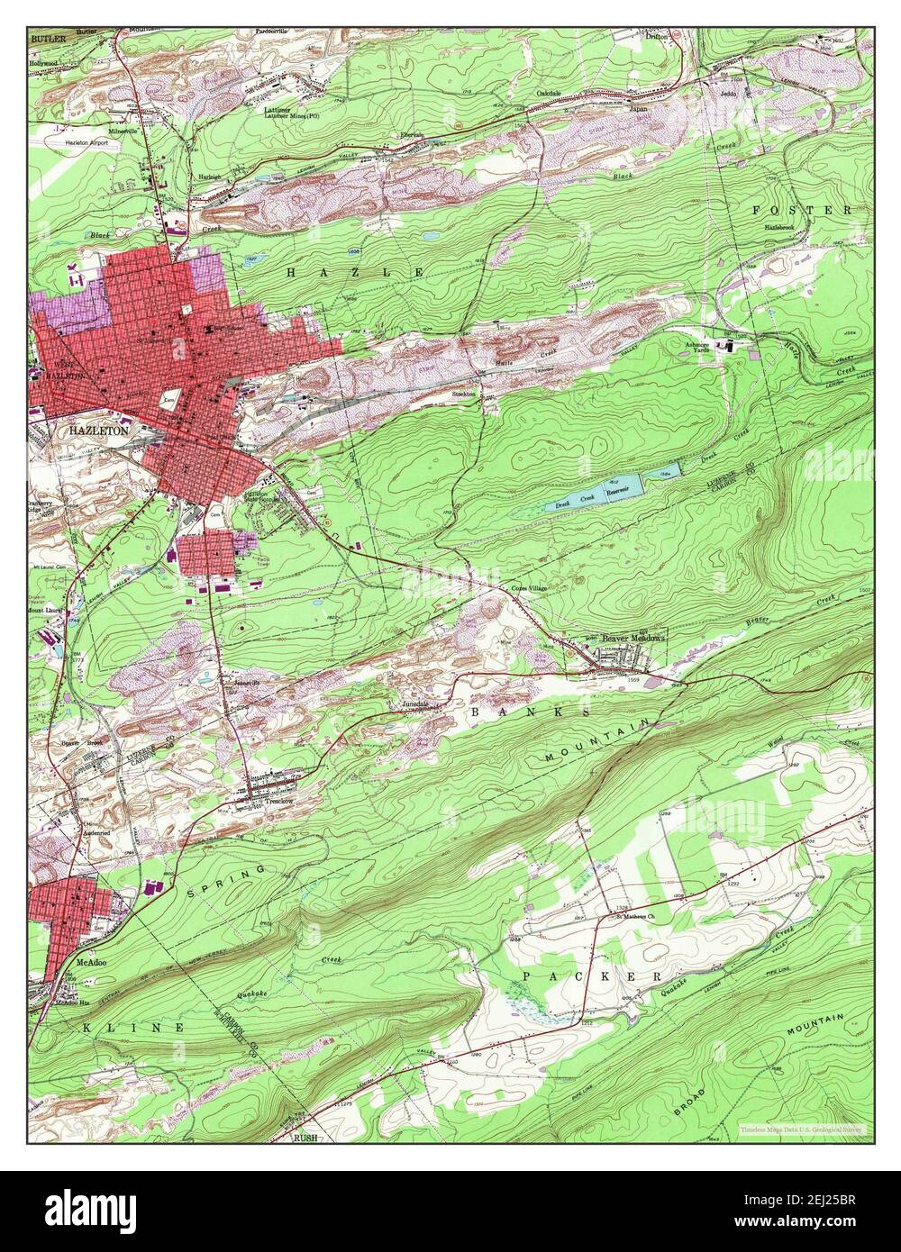 Map of hazleton hi-res stock photography and images - Alamy