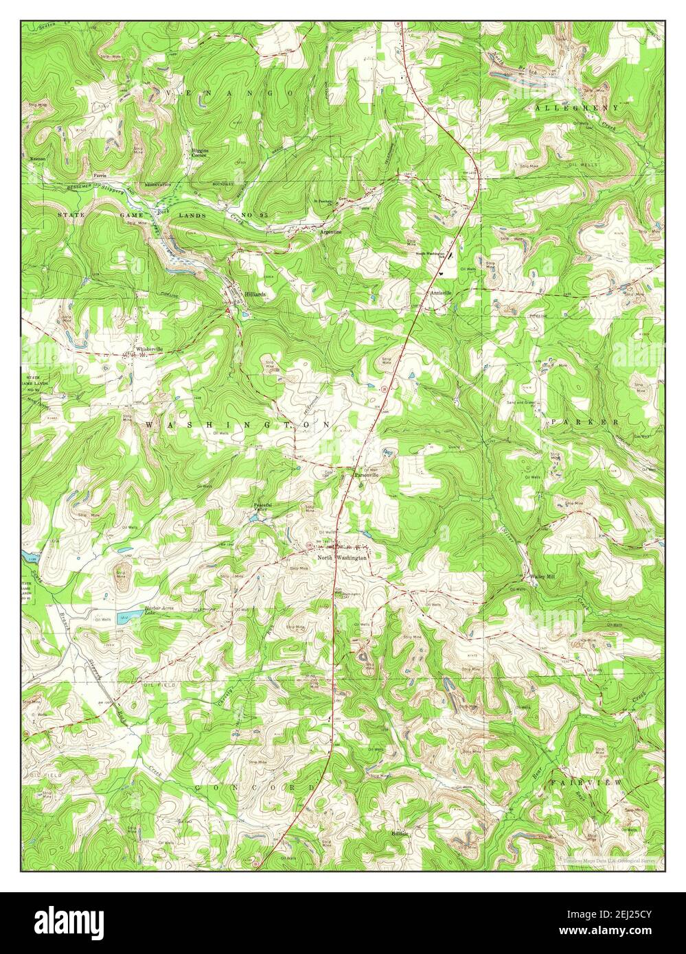 Hilliards, Pennsylvania, map 1963, 1:24000, United States of America by ...