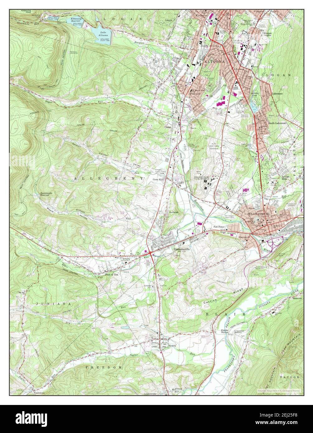 Map of hollidaysburg hi-res stock photography and images - Alamy