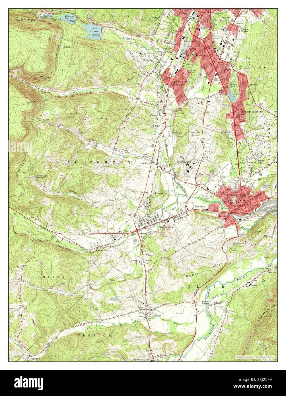 Map of hollidaysburg hi-res stock photography and images - Alamy