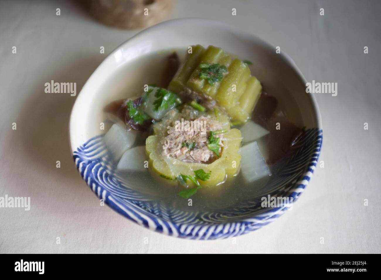 Thai food , Bitter gourd soup with pork Stock Photo - Alamy