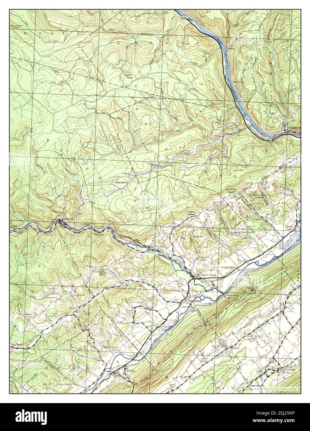 Howard, Pennsylvania, map 1944, 1:24000, United States of America by ...