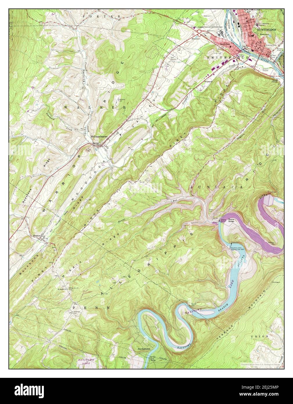 Huntingdon pennsylvania map High Resolution Stock Photography and ...