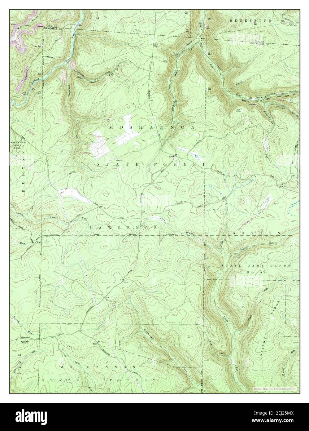 Huntley, Pennsylvania, map 1959, 1:24000, United States of America by ...