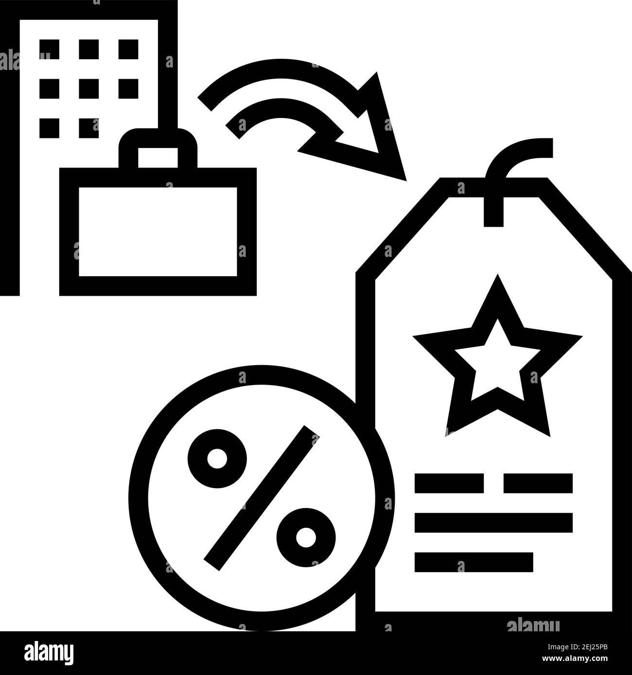 staff discount benefits line icon vector illustration Stock Vector ...