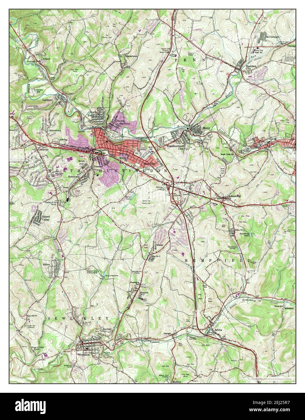 Irwin pennsylvania map hi-res stock photography and images - Alamy