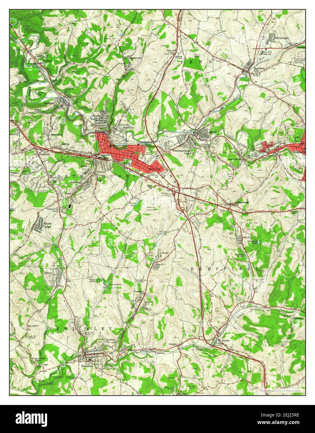 Irwin pennsylvania map hi-res stock photography and images - Alamy