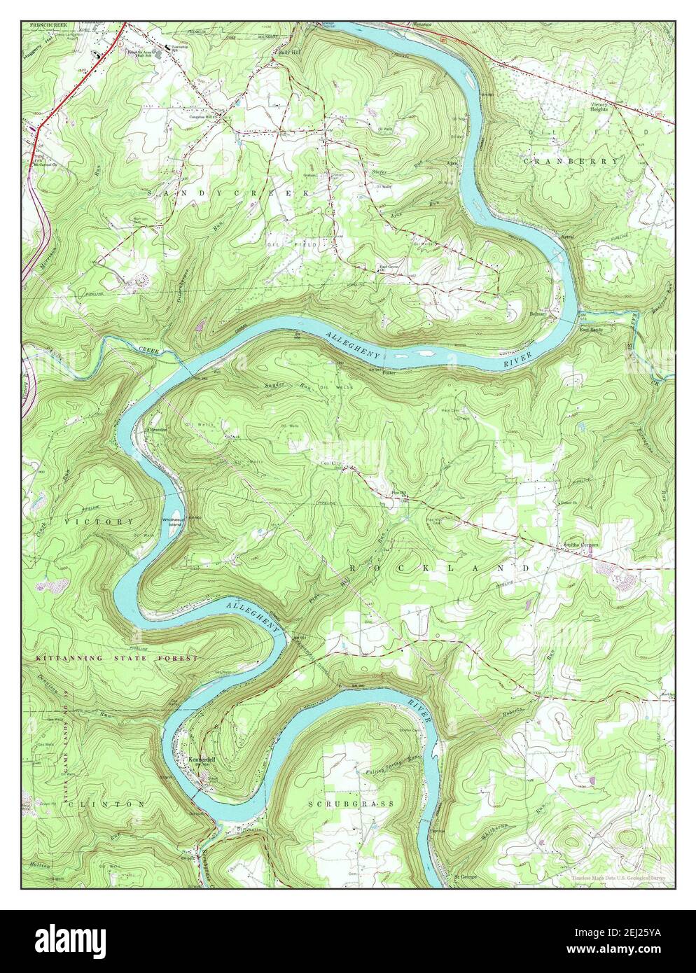 Kennerdell, Pennsylvania, map 1963, 1:24000, United States of America ...