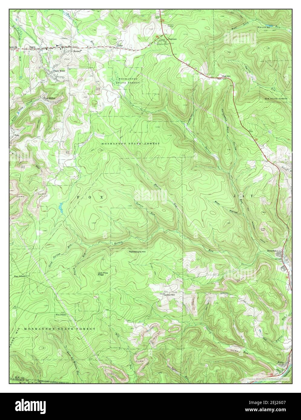 Kersey, Pennsylvania, map 1970, 1:24000, United States of America by ...