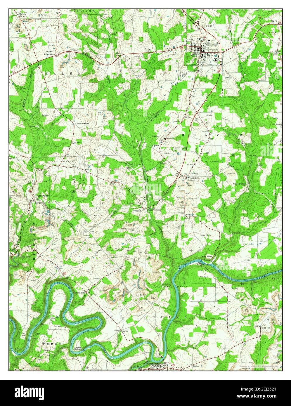 Knox, Pennsylvania, map 1963, 1:24000, United States of America by ...