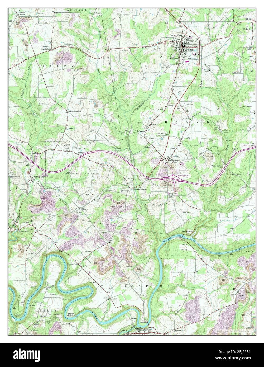 Knox, Pennsylvania, map 1963, 1:24000, United States of America by ...