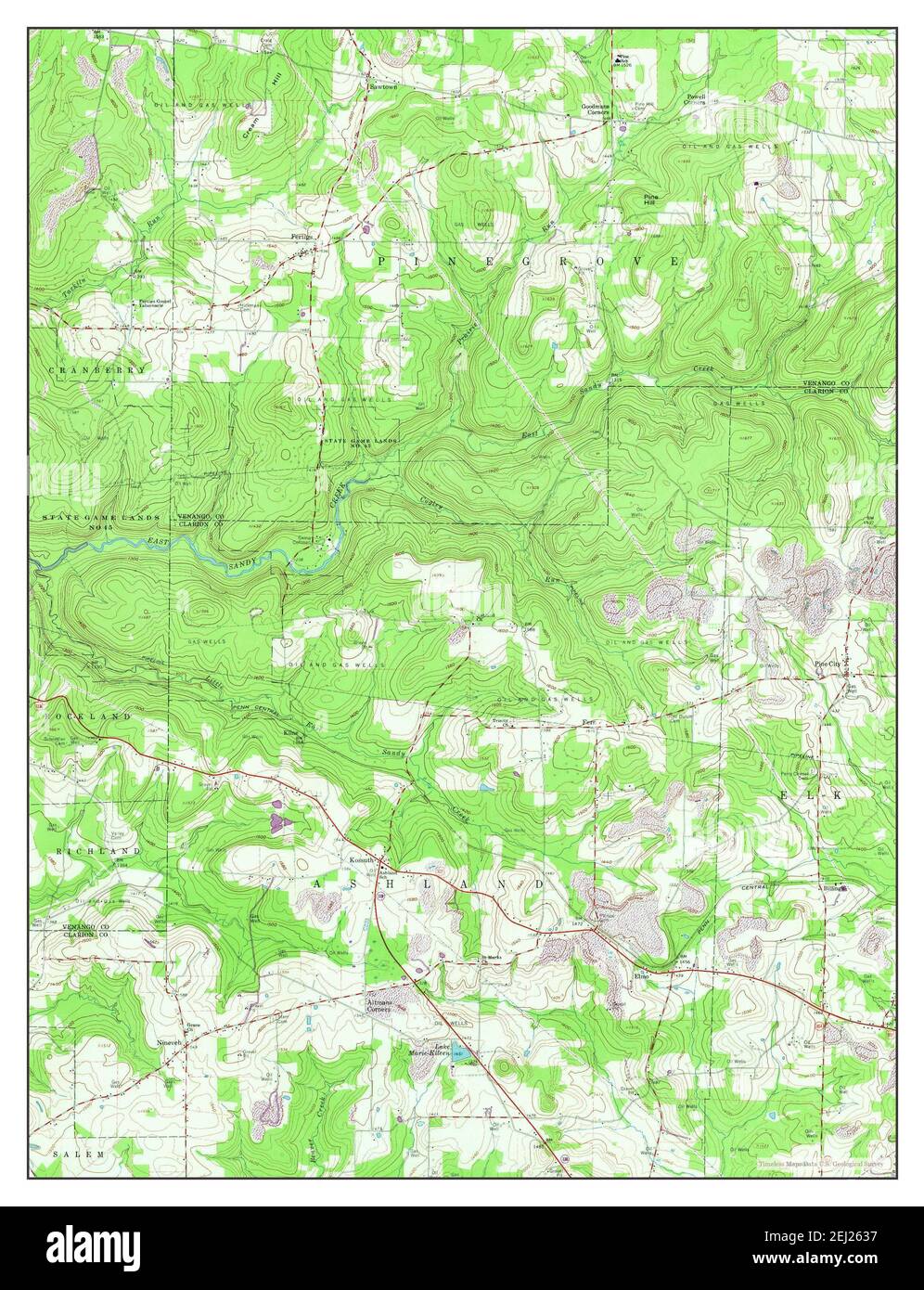 Kossuth, Pennsylvania, map 1963, 1:24000, United States of America by ...
