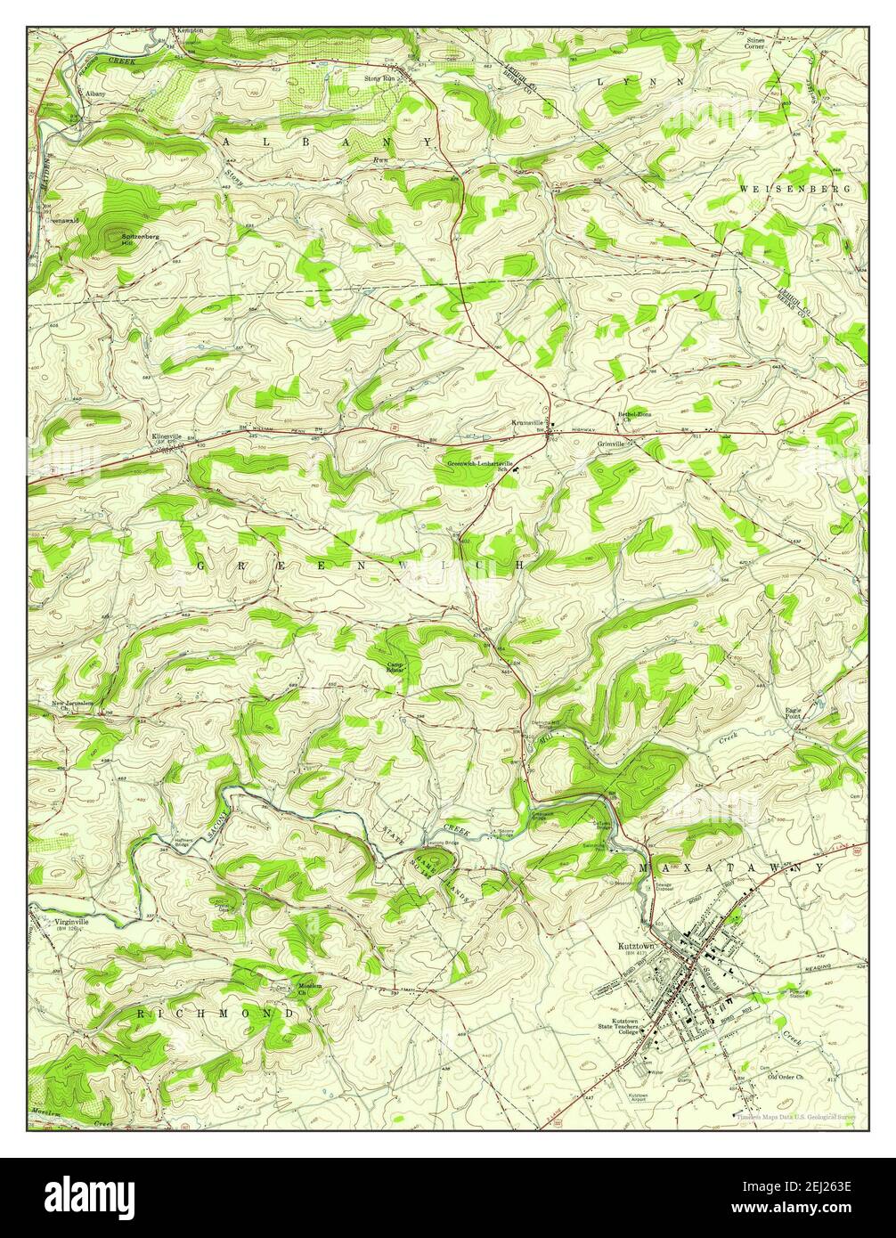 Map of kutztown hi-res stock photography and images - Alamy
