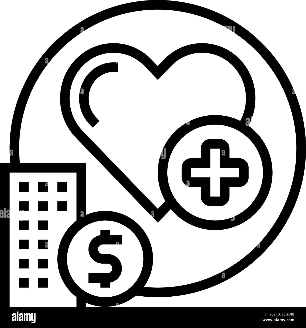 health care benefits line icon vector illustration Stock Vector Image ...