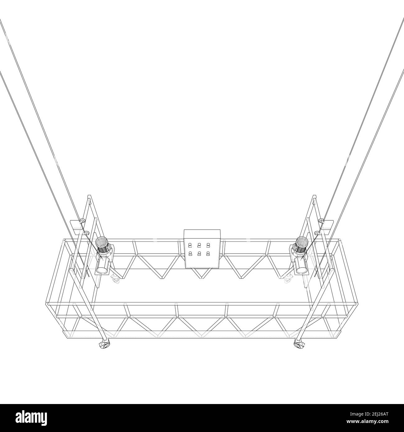 Empty construction elevator. Vector Stock Vector Image & Art - Alamy