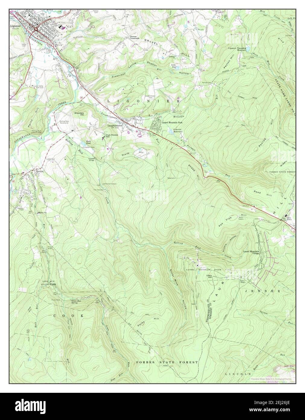 Map of ligonier hi-res stock photography and images - Alamy