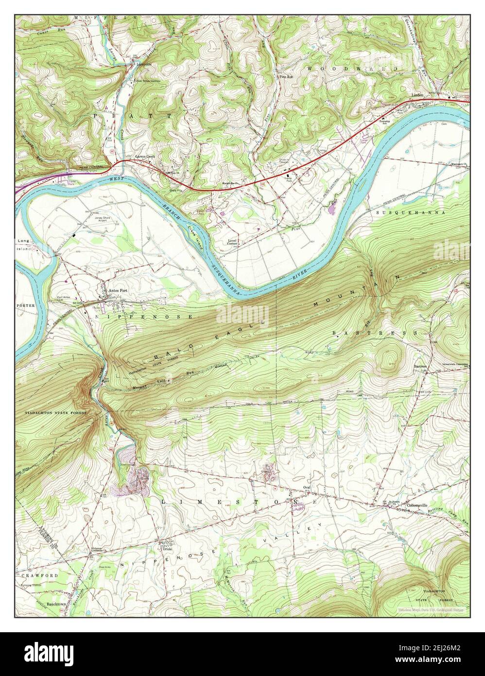 Linden, Pennsylvania, map 1965, 1:24000, United States of America by ...