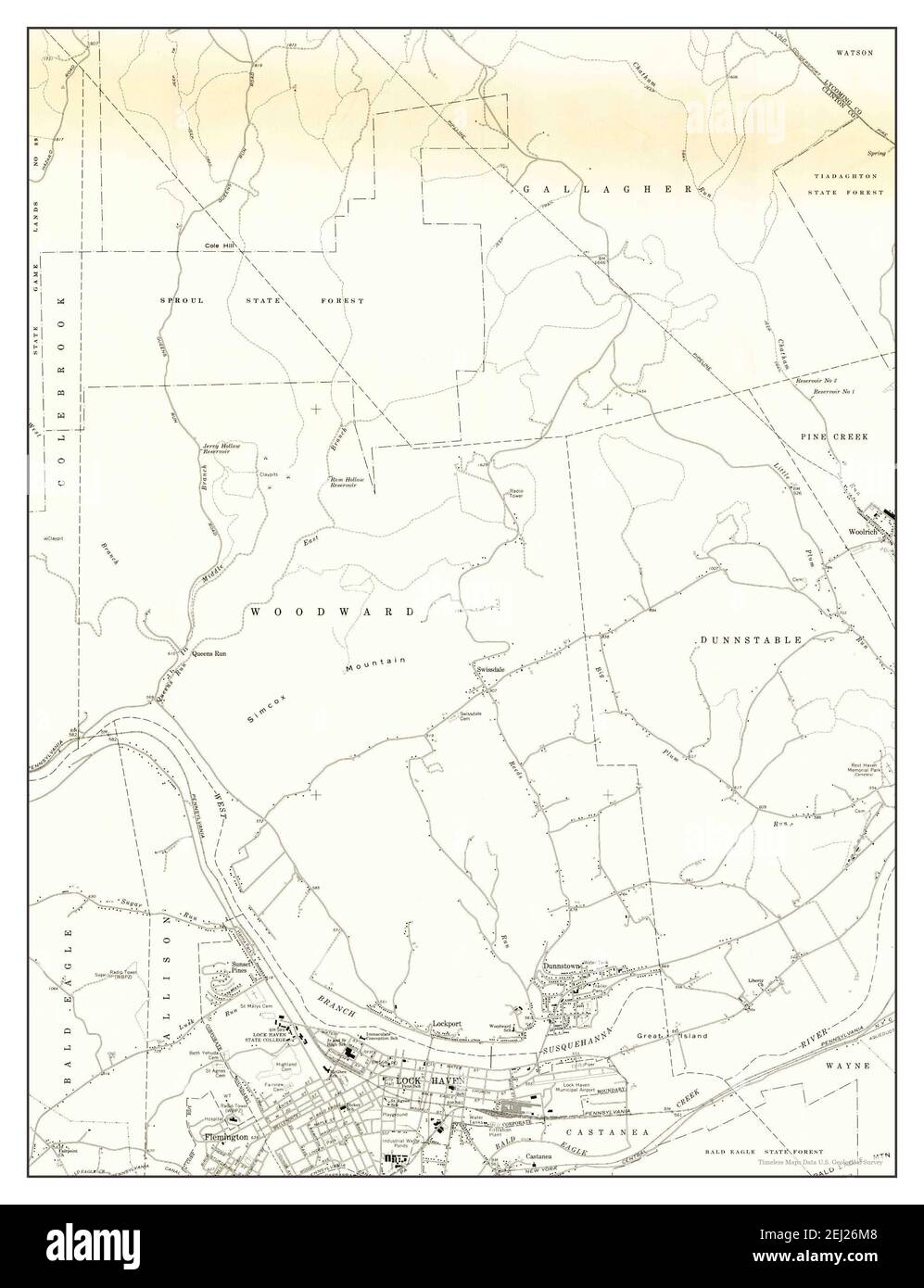 Lock Haven, Pennsylvania, map 1965, 1:24000, United States of America ...