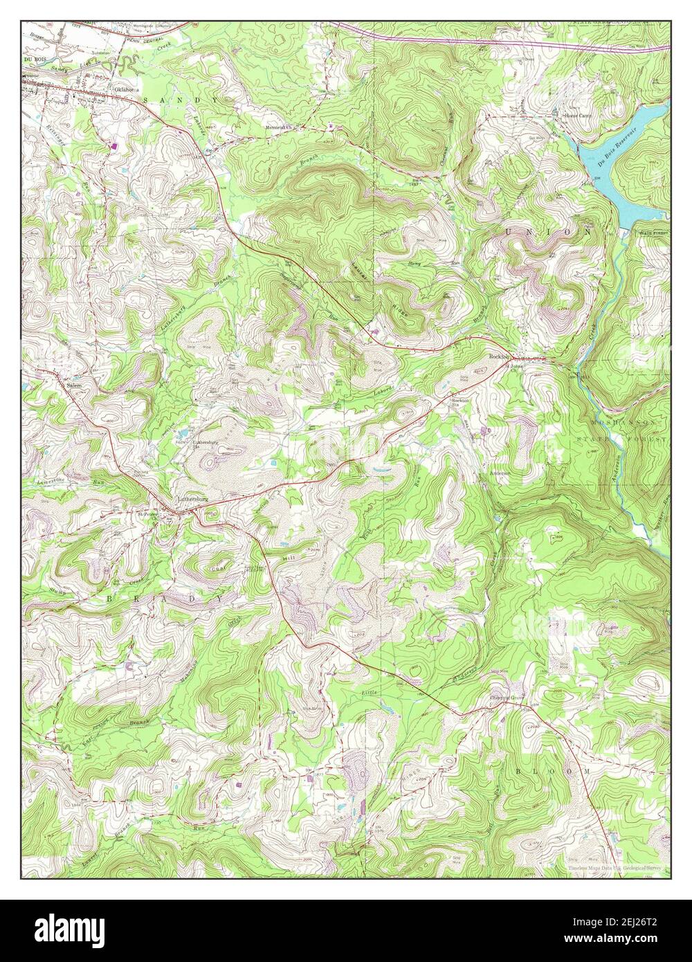 Luthersburg pennsylvania map hi-res stock photography and images - Alamy