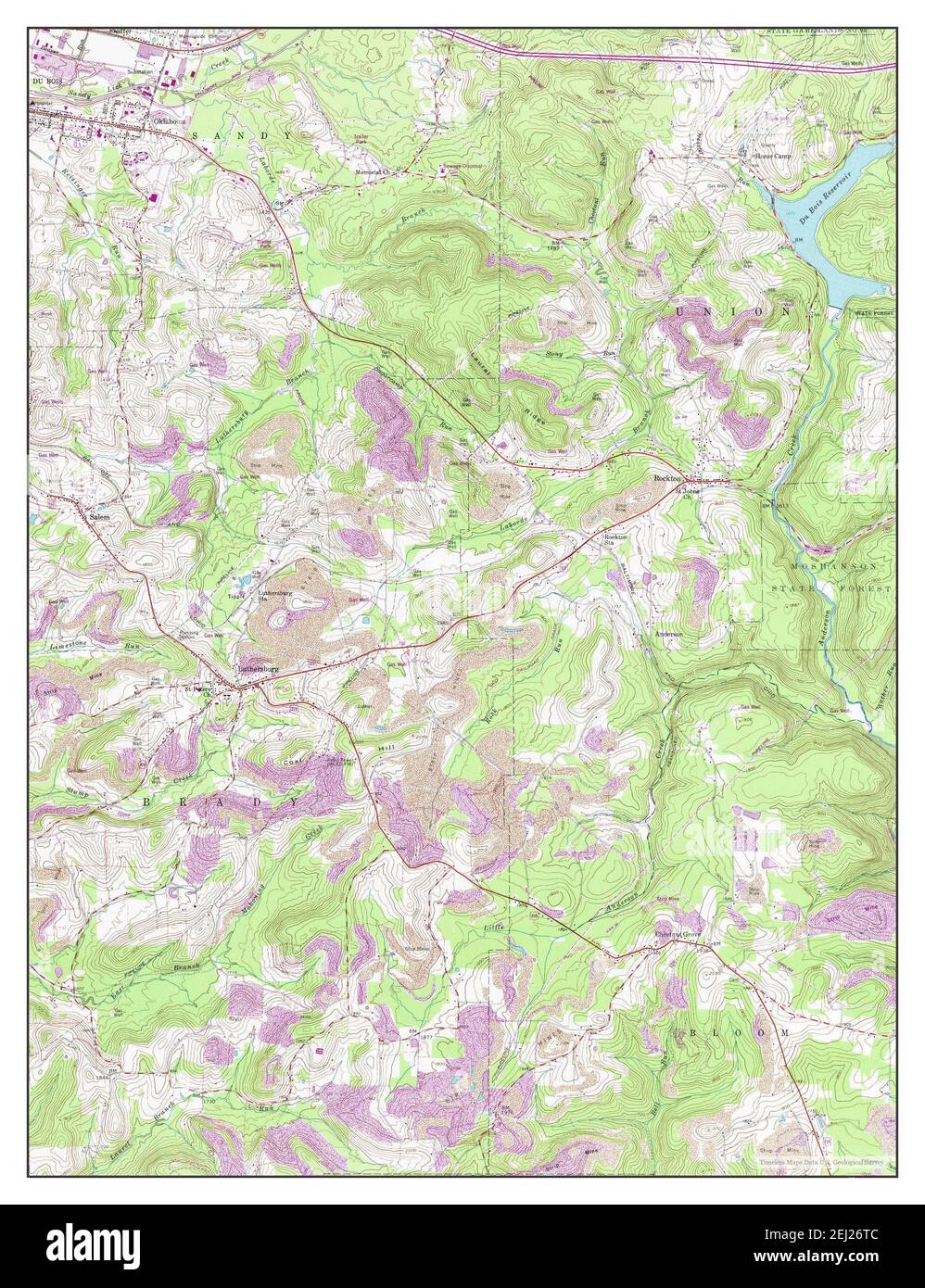 Luthersburg, Pennsylvania, map 1959, 1:24000, United States of America ...