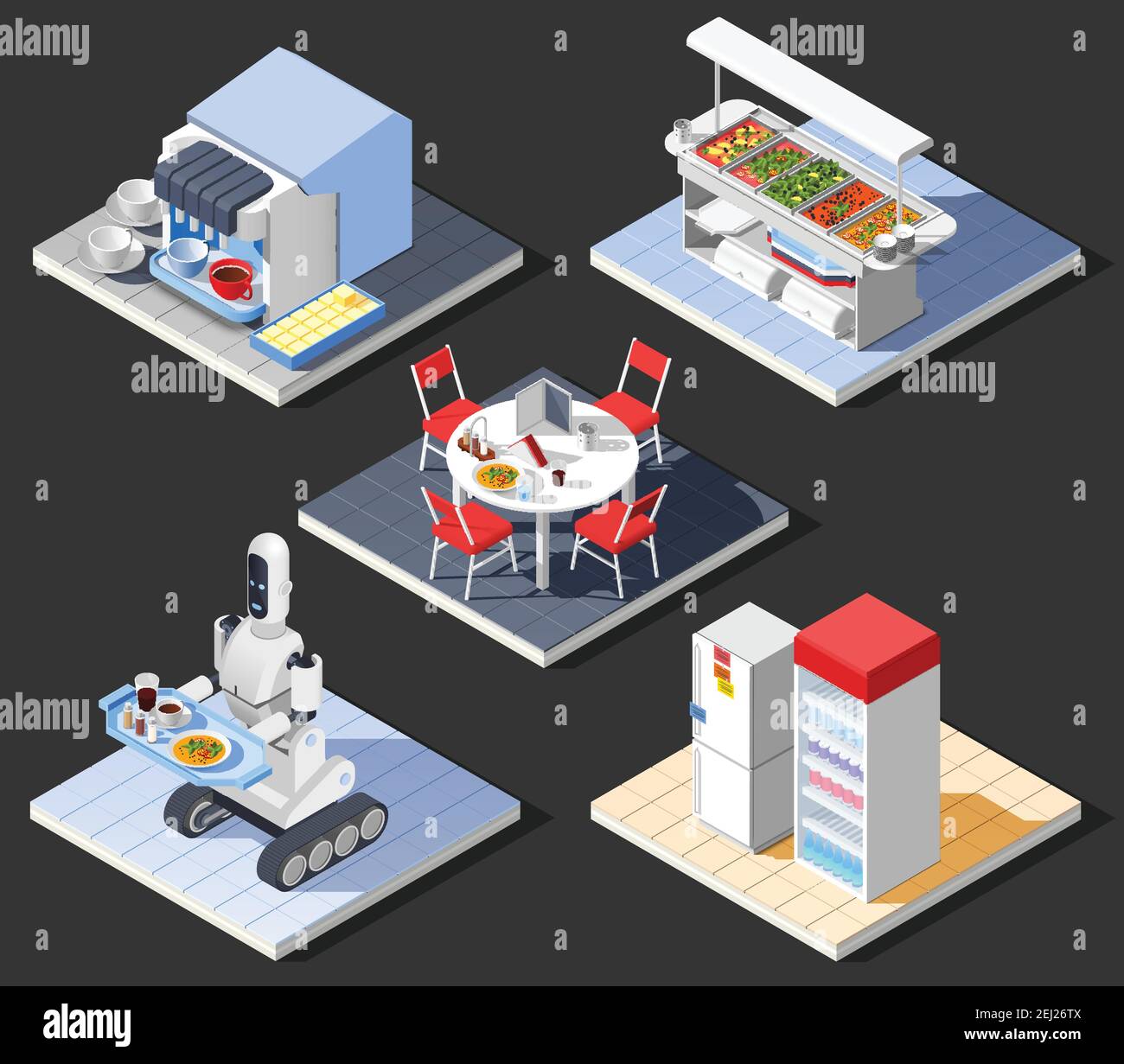 Food counter buffet Stock Vector Images - Alamy