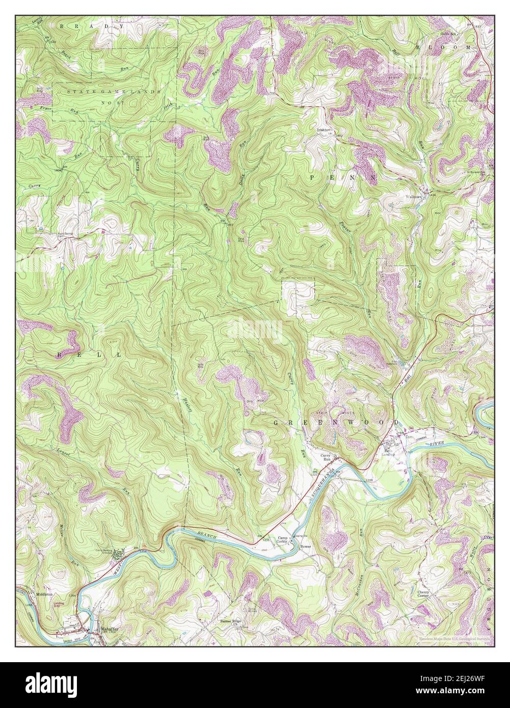 Mahaffey, Pennsylvania, map 1959, 1:24000, United States of America by ...
