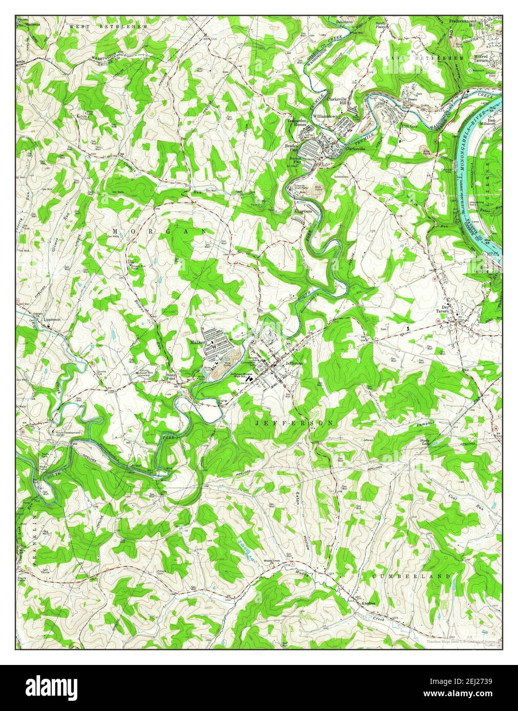 Mather, Pennsylvania, map 1961, 1:24000, United States of America by ...