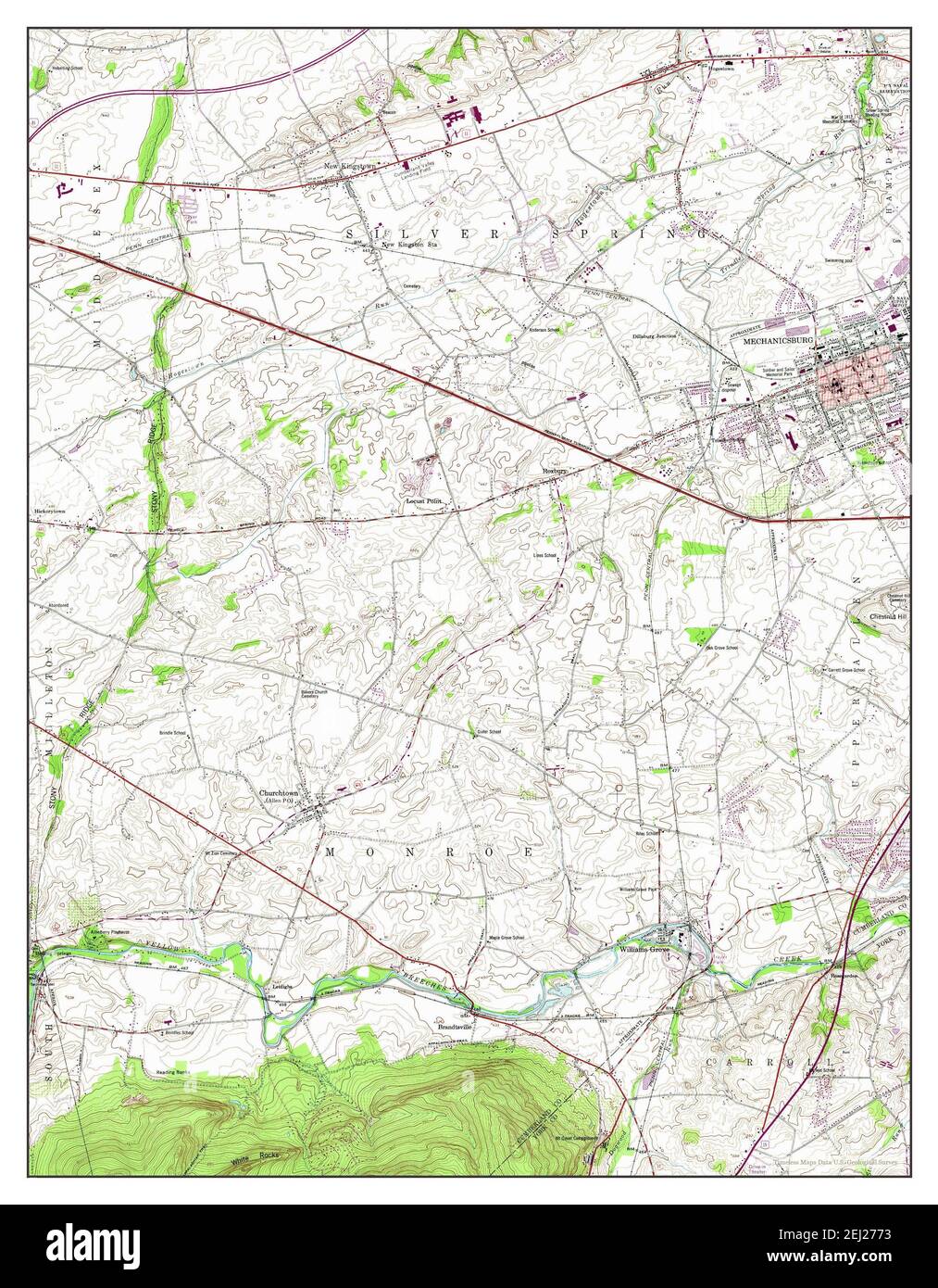 Mechanicsburg map Cut Out Stock Images & Pictures - Alamy