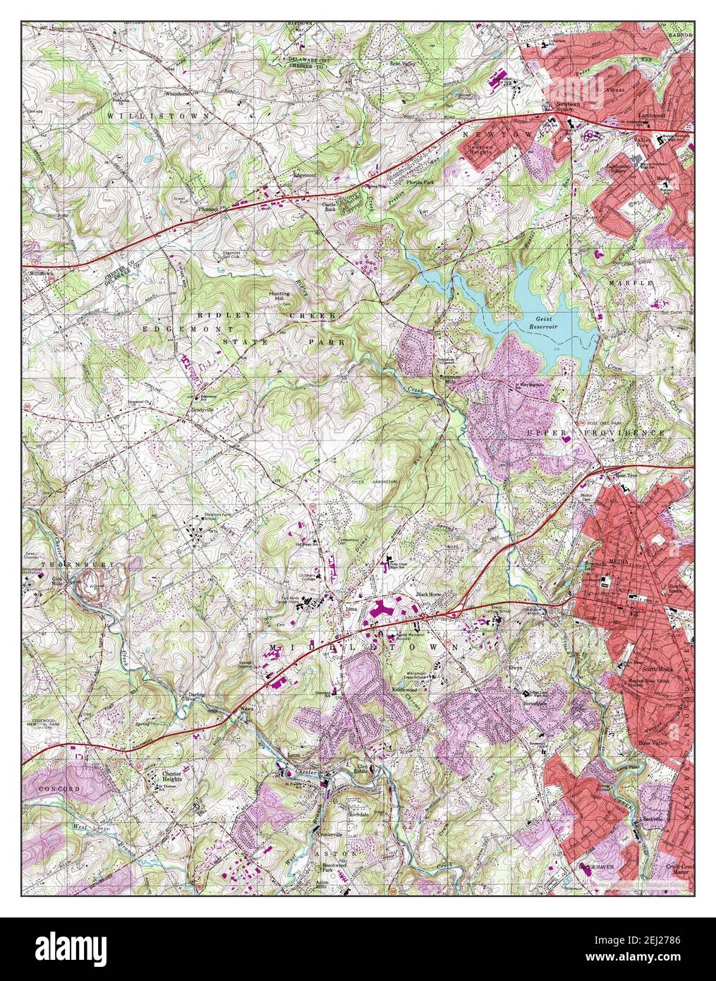 Map of media pennsylvania hi-res stock photography and images - Alamy