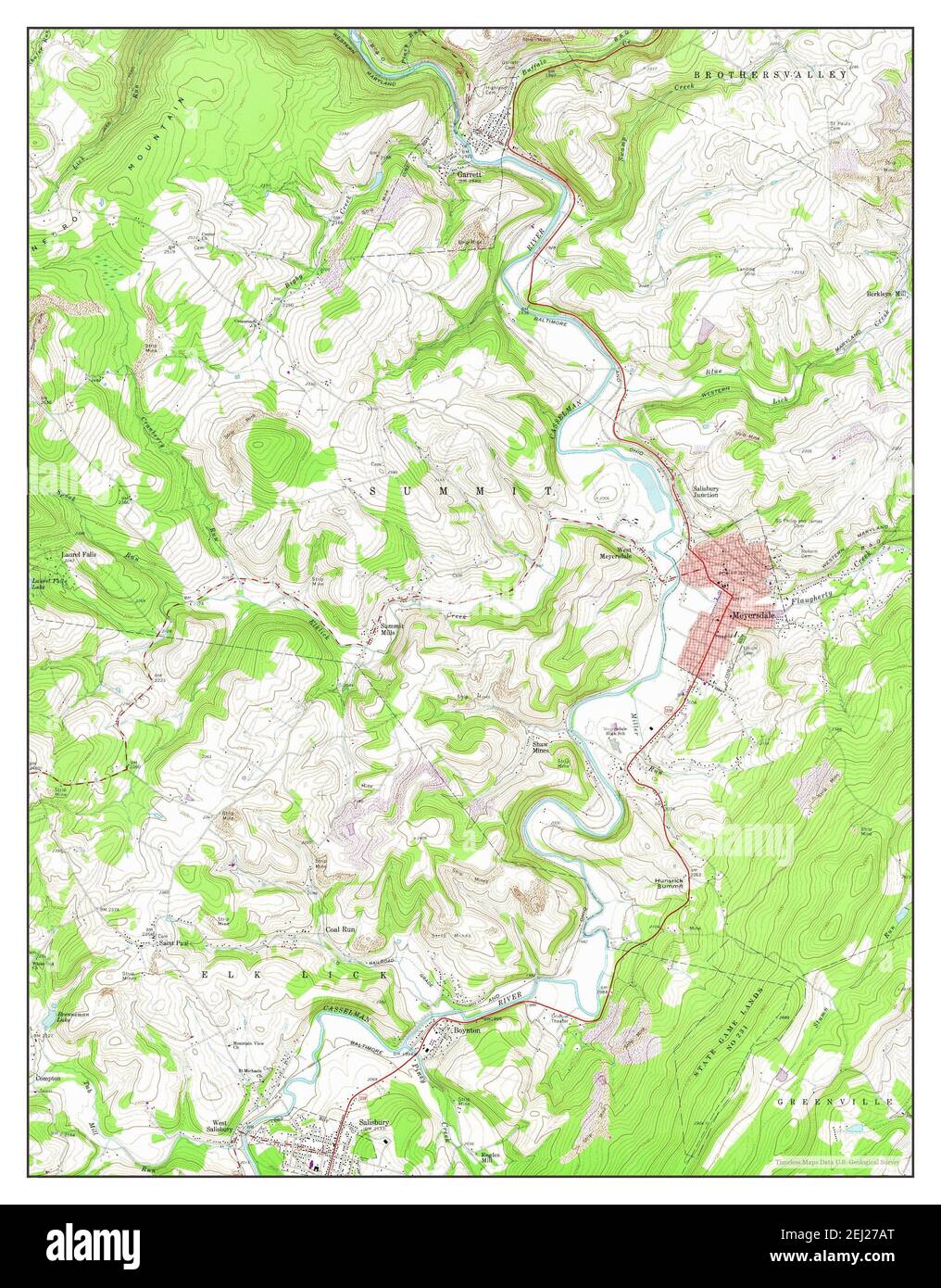 Map of meyersdale hi-res stock photography and images - Alamy
